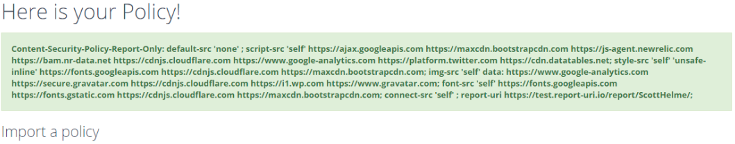 Hardening the CSP on report-uri.io
