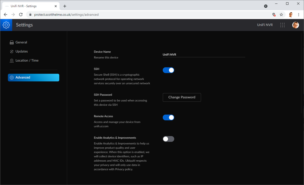 Setting up HTTPS on the UniFi Protect NVR