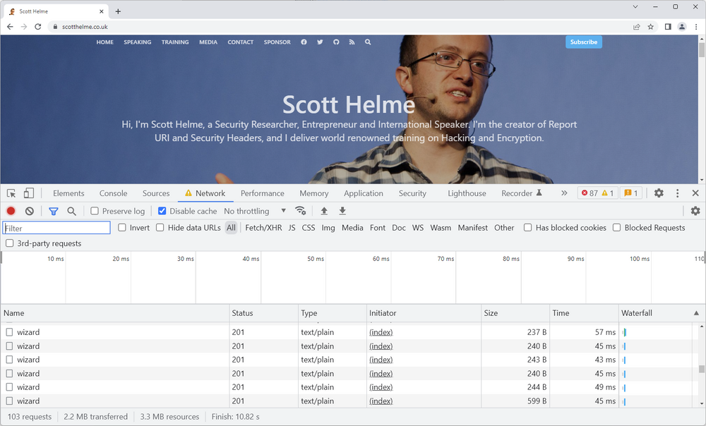 Overriding HTTP Response Headers in Chrome Dev Tools